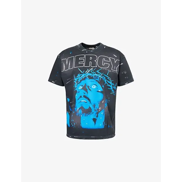 HELLSTAR Mercy Graphic-print Cotton-jersey T-shirt - Black