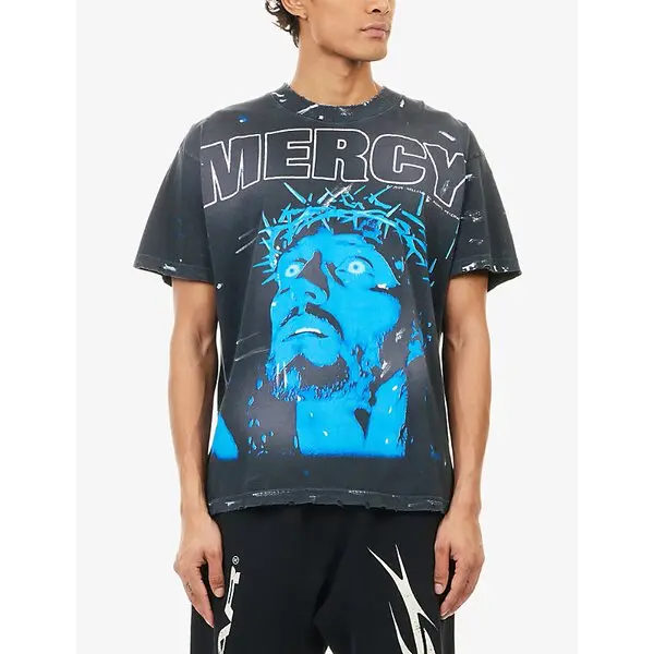HELLSTAR Mercy Graphic-print Cotton-jersey T-shirt