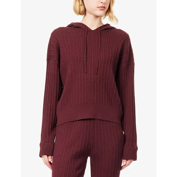 Simkhai Cable-knit Cotton And Cashmere Hoodie