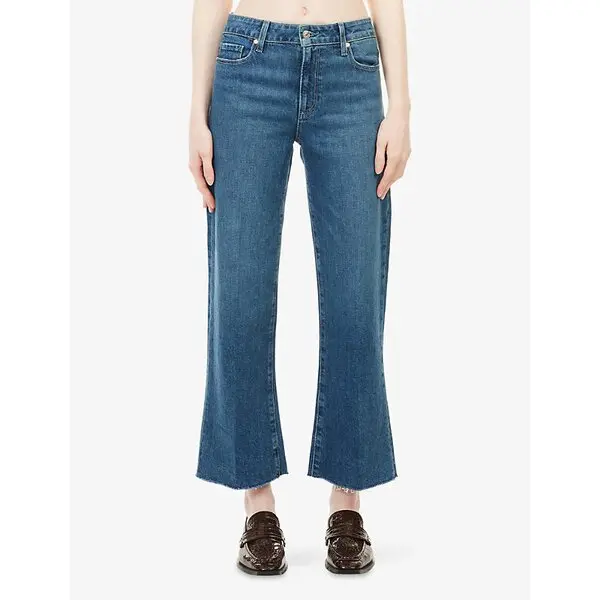 Paige Leenah Ankle Raw-hem Denim Jeans - Traverse