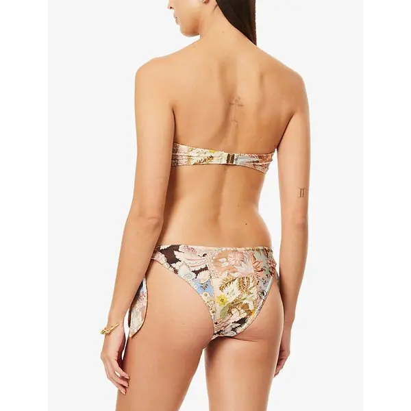Zimmermann Floral-print Bandeau Bikini Top - Patch Multi