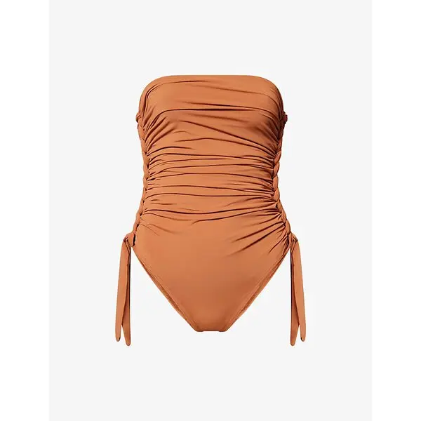 Zimmermann Daylight Braided Bandeau Swimsuit - Copper