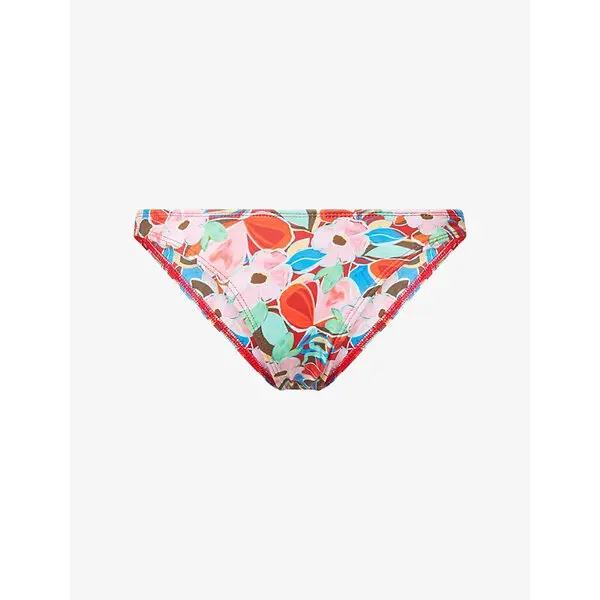 AWAY THAT DAY Maui Bikini Bottom - Retro Bloom Print