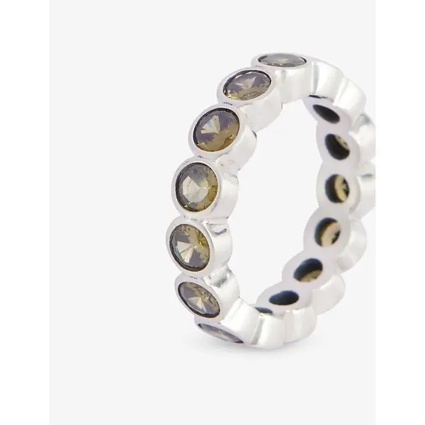 SERGE DENIMES Circular Gemstone Sterling- Ring