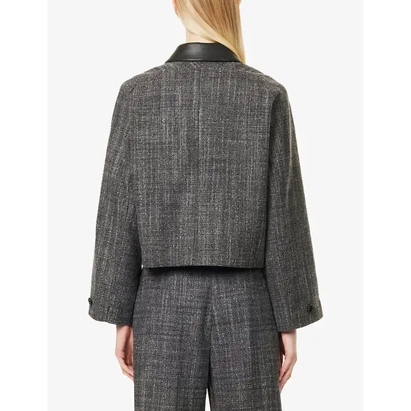 Theory Collared Boxy Wool-blend Jacket