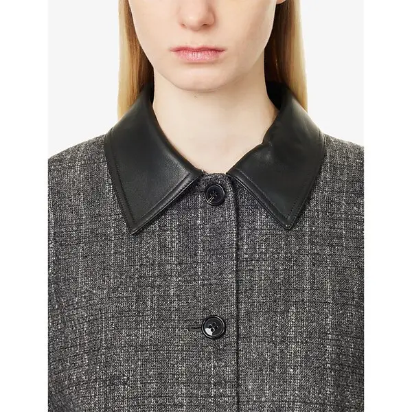 Theory Collared Boxy Wool-blend Jacket