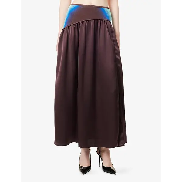 Ph5 Asymmetric-waistband Woven Maxi Skirt
