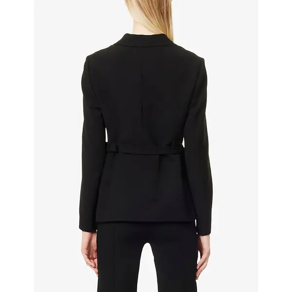 Theory Belted Tie-waist Woven Blazer