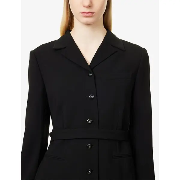 Theory Belted Tie-waist Woven Blazer
