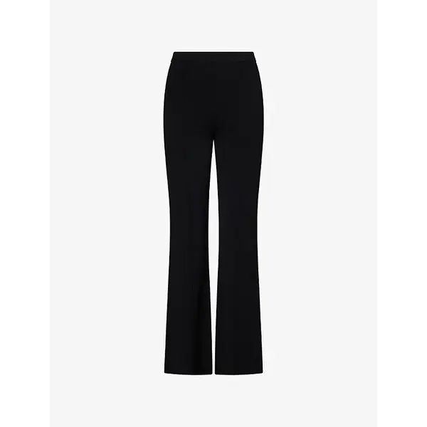 Theory Kick-flare Stretch-woven Trousers - Black