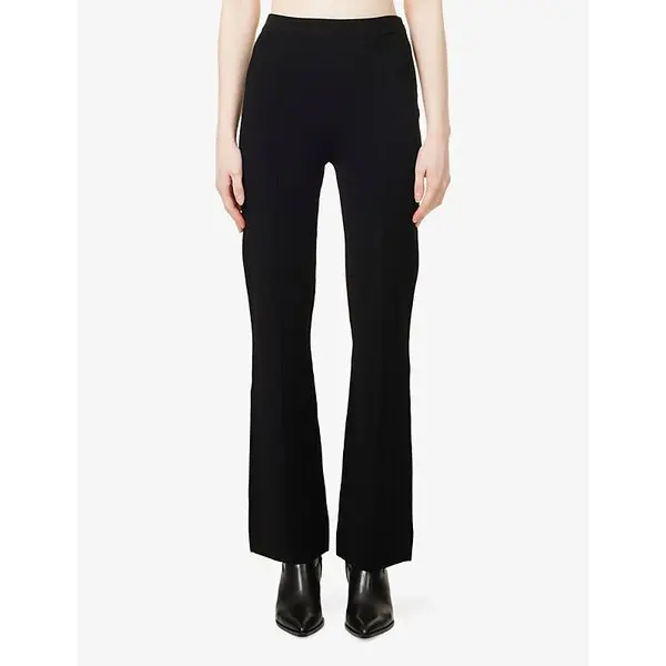 Theory Kick-flare Stretch-woven Trousers - Black