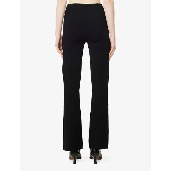 Theory Kick-flare Stretch-woven Trousers - Black