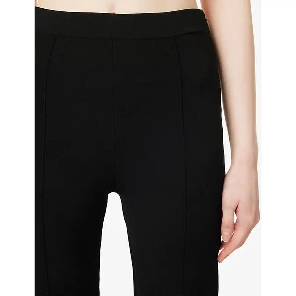 Theory Kick-flare Stretch-woven Trousers - Black