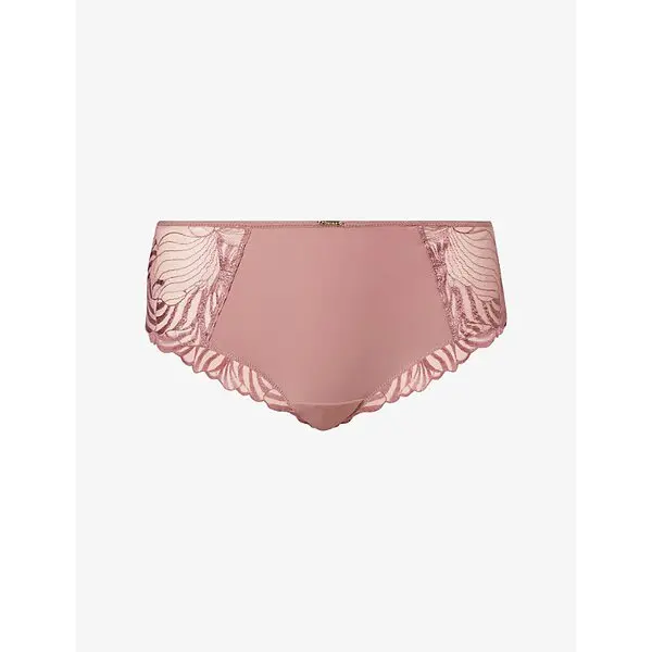 Chantelle Legend Shorty Lace Briefs - Rose Des Bois