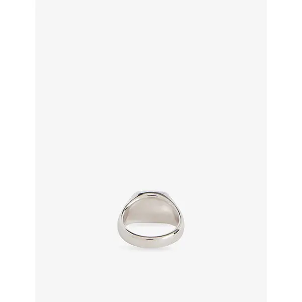 Tom Wood Kay Larvikite Rhodium-plated Sterling Ring