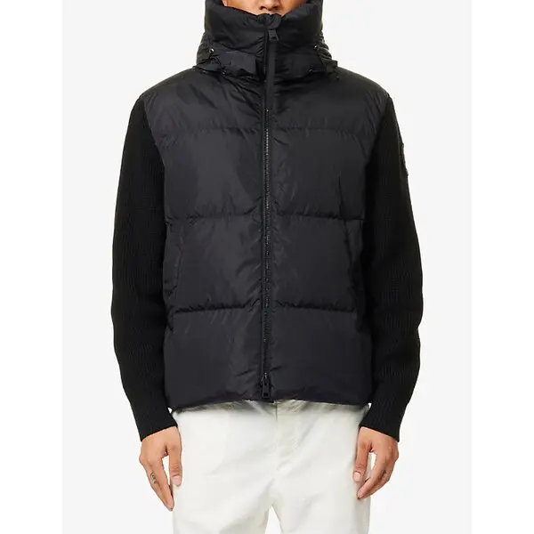 Canada Goose Hybridge Grove Hooded Knit Shell-down Jacket