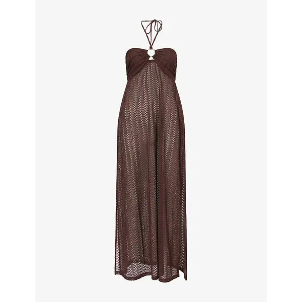 Melissa Odabash Harriet Bandeau Maxi Dress - Brown