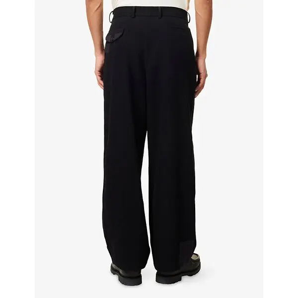 STORY MFG. Fenn Wide-leg Cotton Trousers - Black