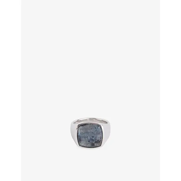 Tom Wood Cushion Larvikite Rhodium-plated Sterling Ring - Silver