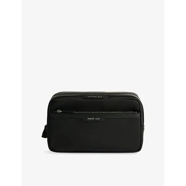 ANYA HINDMARCH Travel Kit Woven Pouch - Black