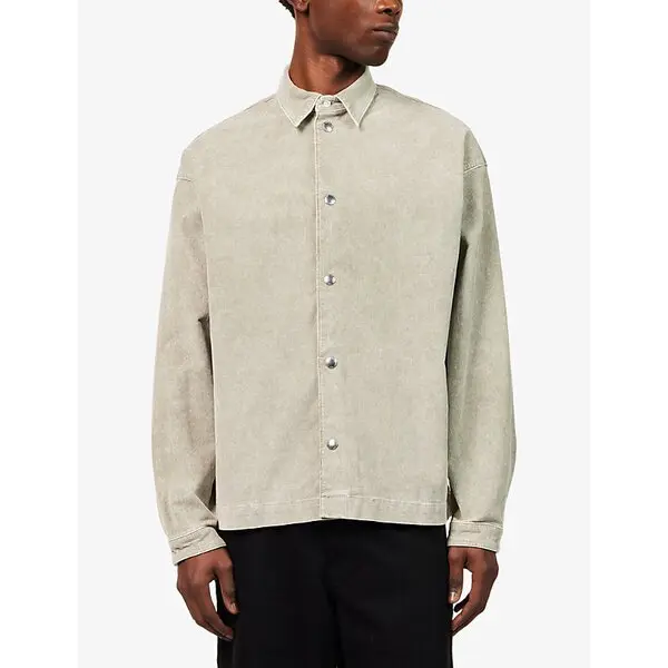 7 For All Mankind Pointed-collar Corduroy Cotton-blend Overshirt