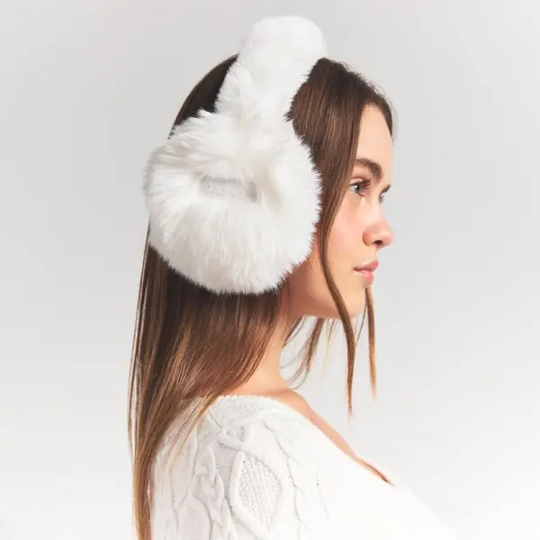 SKIMS Faux Fur Earmuffs - Marble