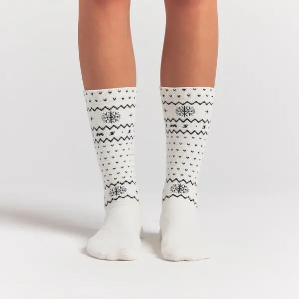 SKIMS Cozy Lite Sock - Marble Heart Fair Isle