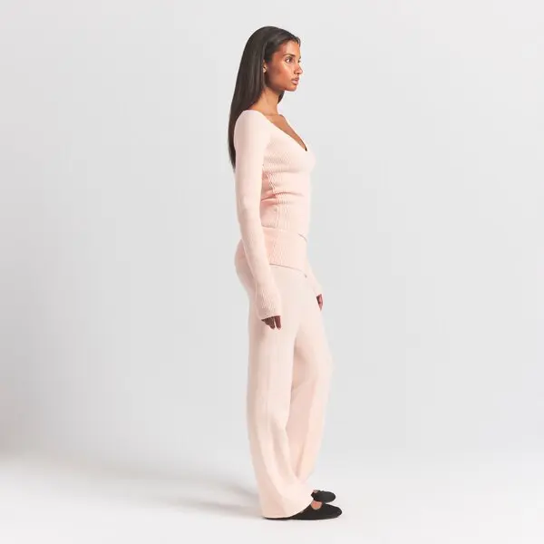 SKIMS Ribbed Long Sleeve Top - Primrose