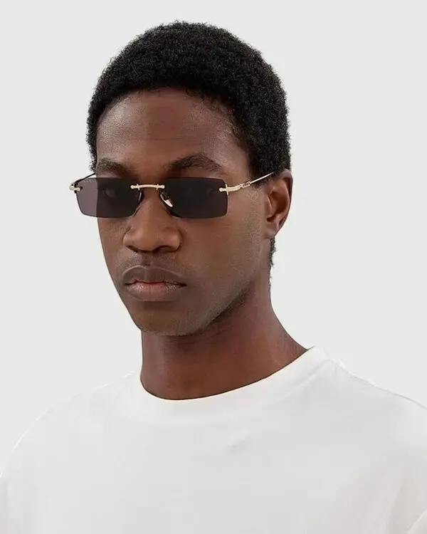 Gucci 56mm Rimless Rectangular Sunglasses
