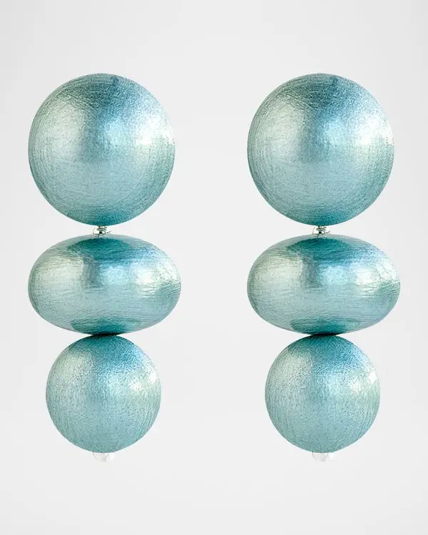 SAULE LABEL Nola Drop Earrings - Aqua Blue