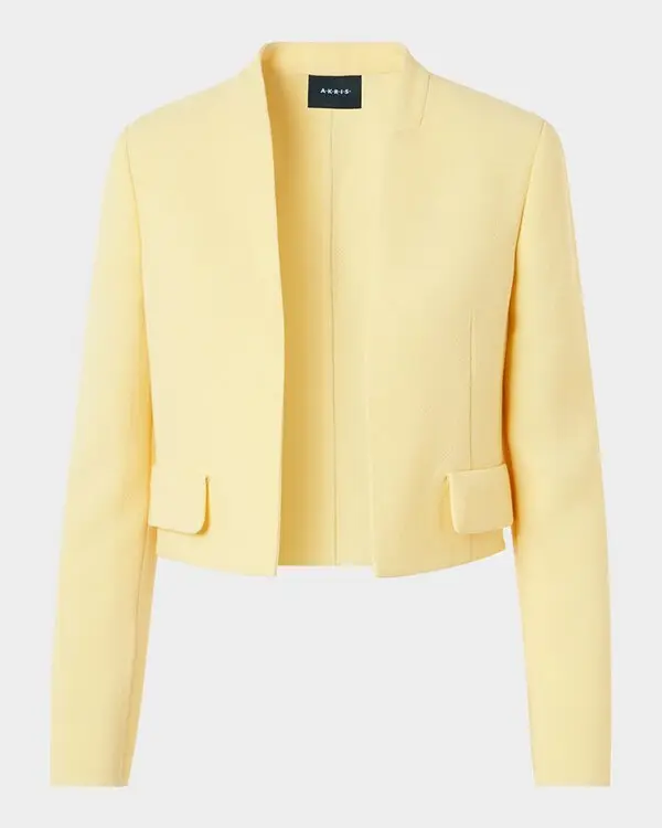 Akris Helena Wool Crêpe Jacket - Sun