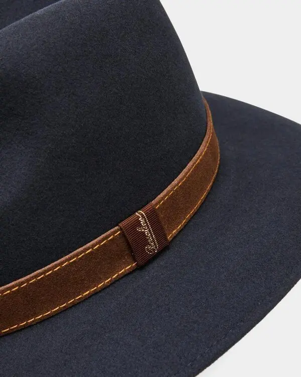 Borsalino Alessandria Wool Fedora - Navy