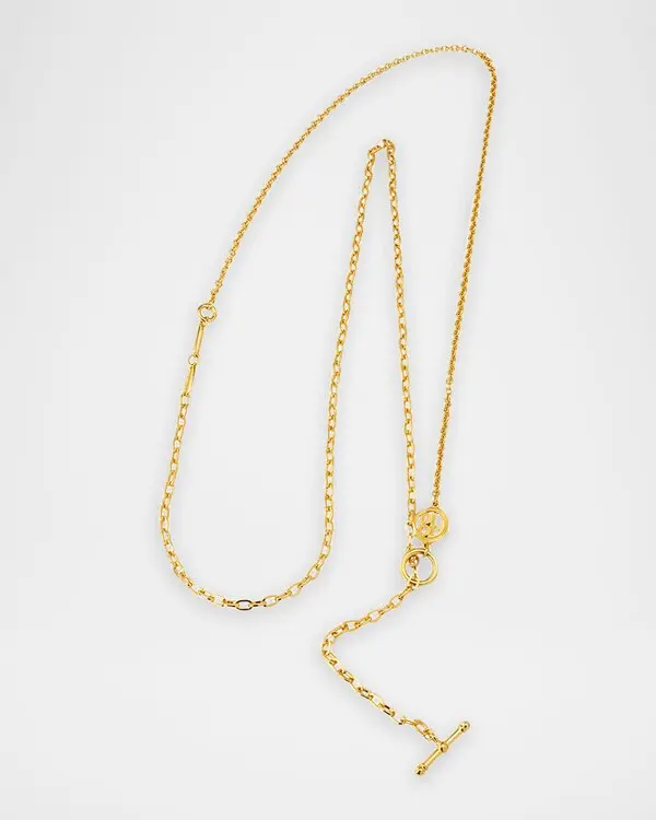 BEN-AMUN Arielle Lariat Toggle Necklace - Gold