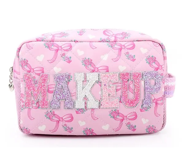 OMG ACCESSORIES Quilted Cosmetic Pouch - One-color