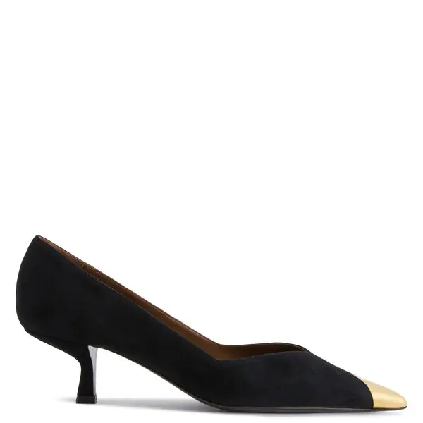 GIUSEPPE ZANOTTI Suede Pumps With Metal Detail - Black