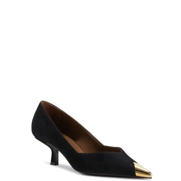 GIUSEPPE ZANOTTI Suede Pumps With Metal Detail - Black
