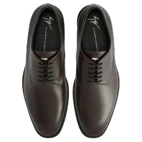 GIUSEPPE ZANOTTI Marquess Leather Derby Shoes - Brown