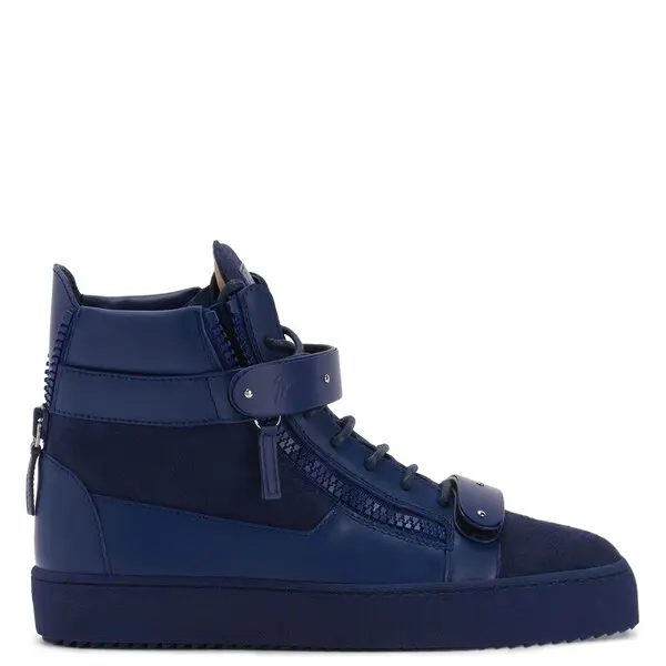 GIUSEPPE ZANOTTI Coby Matt Mid-top Sneakers - Blue