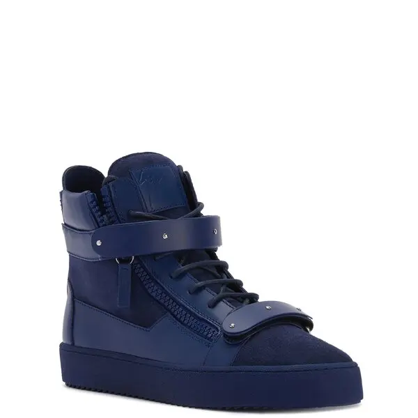 GIUSEPPE ZANOTTI Coby Matt Mid-top Sneakers - Blue