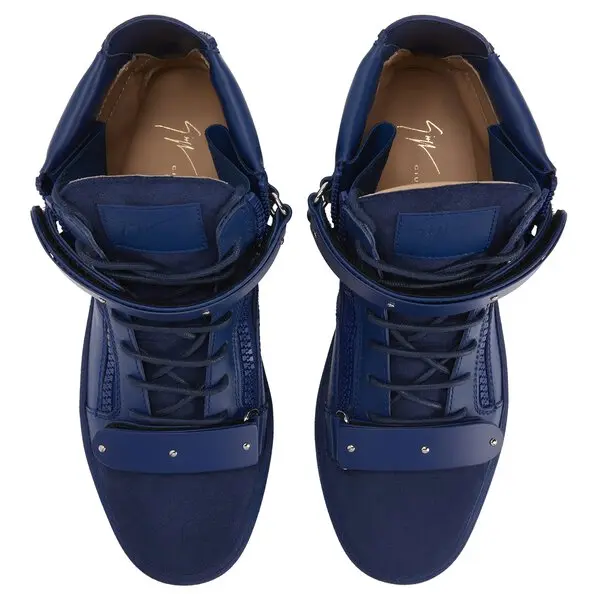 GIUSEPPE ZANOTTI Coby Matt Mid-top Sneakers - Blue