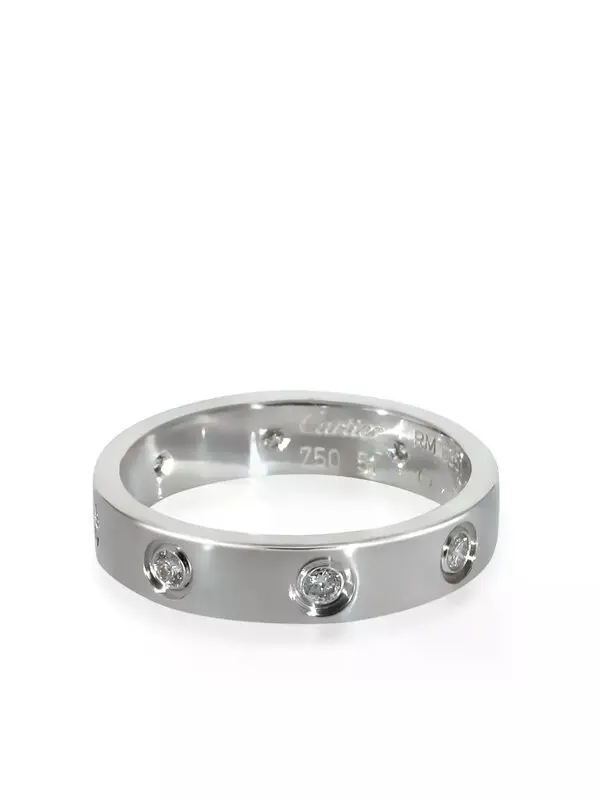 CARTIER 18kt White Gold Love Diamond Ring - Silver