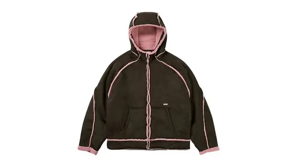 PALACE Faux Suede Hooded Jacket - Fox