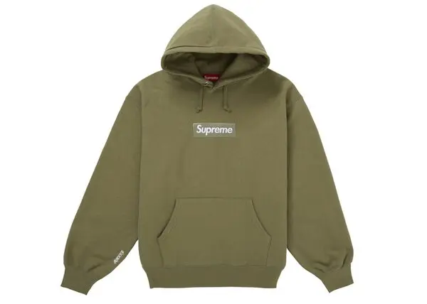 Supreme Box Logo Hoodie Fw25 - Light Olive