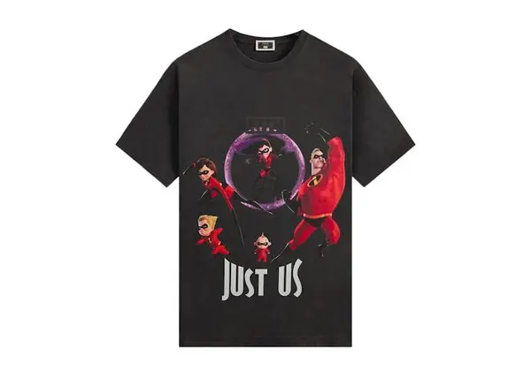 Kith X Disney Pixar The Incredibles Just Us Vintage Tee Shirt - Black