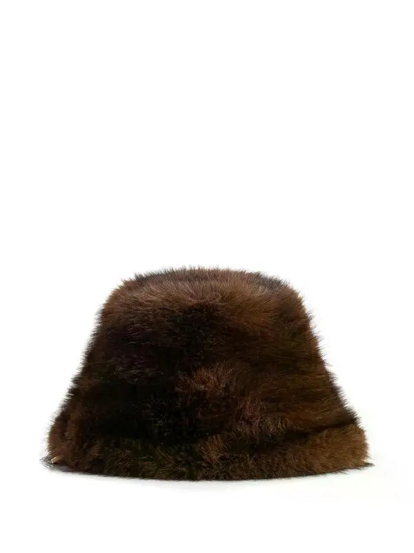 Manière De Voir Ilya Oversized Faux-fur Bucket Hat - Brown