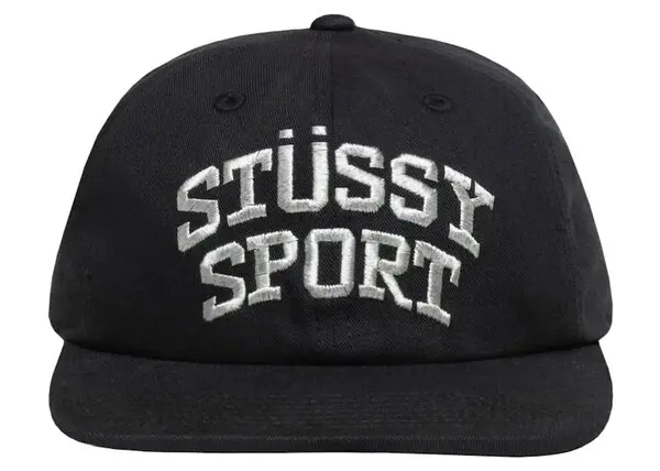 StÜssy Mid Depth Sport Snapback - Black/metallic