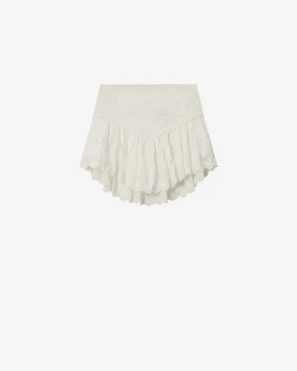 Isabel Marant Zoelia Embroidered Flared Shorts