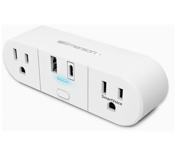 EMERSON Smartvoice Dual Wall Plug Usbac 2 Pack