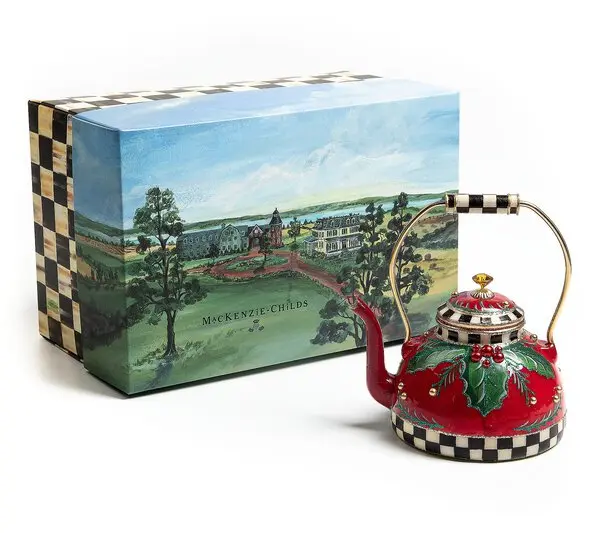 MACKENZIE-CHILDS As Is Tea Kettle Ornament