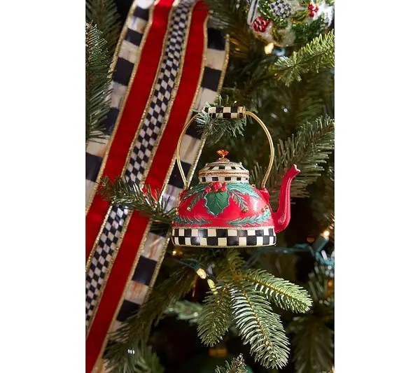 MACKENZIE-CHILDS As Is Tea Kettle Ornament